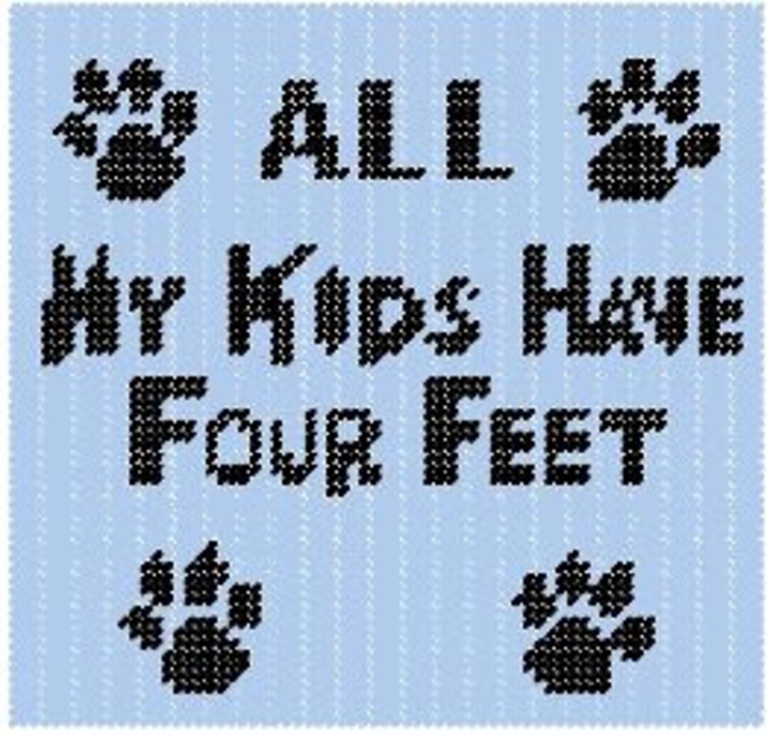All My Kids Plastic Canvas Pattern Sign - Etsy