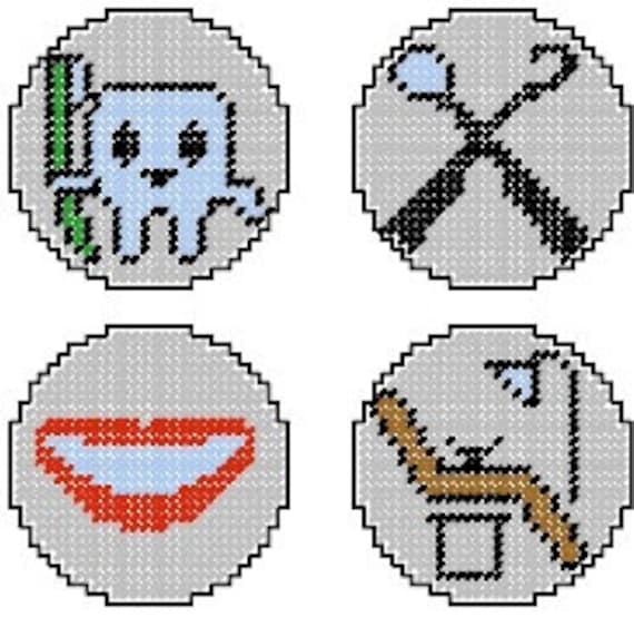 Dental Plastic Canvas Coaster Set Pattern | Etsy
