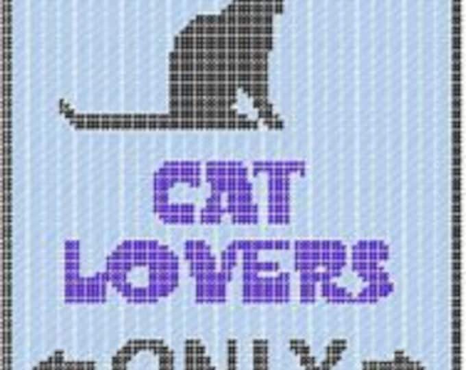 Cat Lovers Plastic Canvas Sign Pattern - Etsy