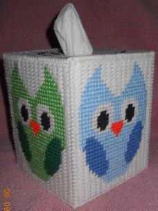 Owl Tissue Box Cover Plastic Canvas Pattern - Etsy