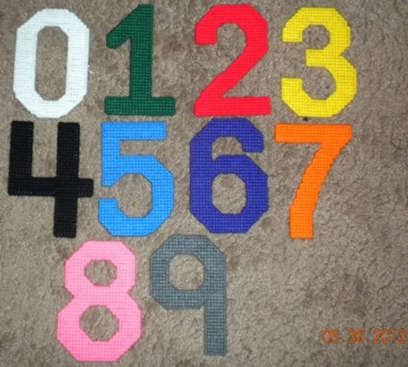 Learning Numbers Plastic Canvas Pattern - Etsy