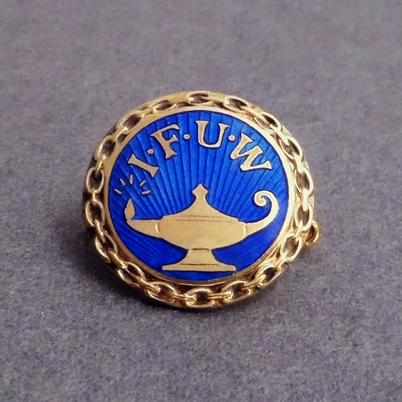 David ANDERSEN Guilloche Enamel Pin IFUW Internat'l Fed - Etsy