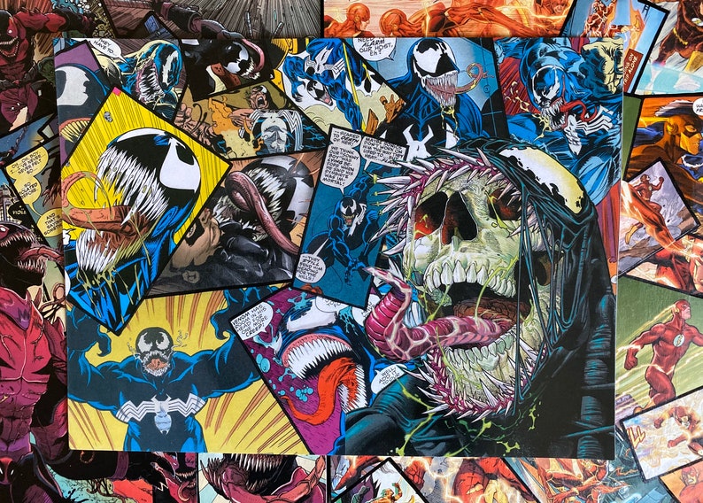 Venom & Carnage Comic Collage PRINTS 9inx12in Prints - Etsy