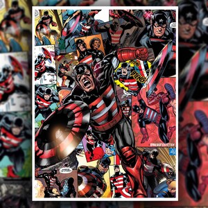 US Agent Comic Collage Physical Art Print 9x12in | Etsy