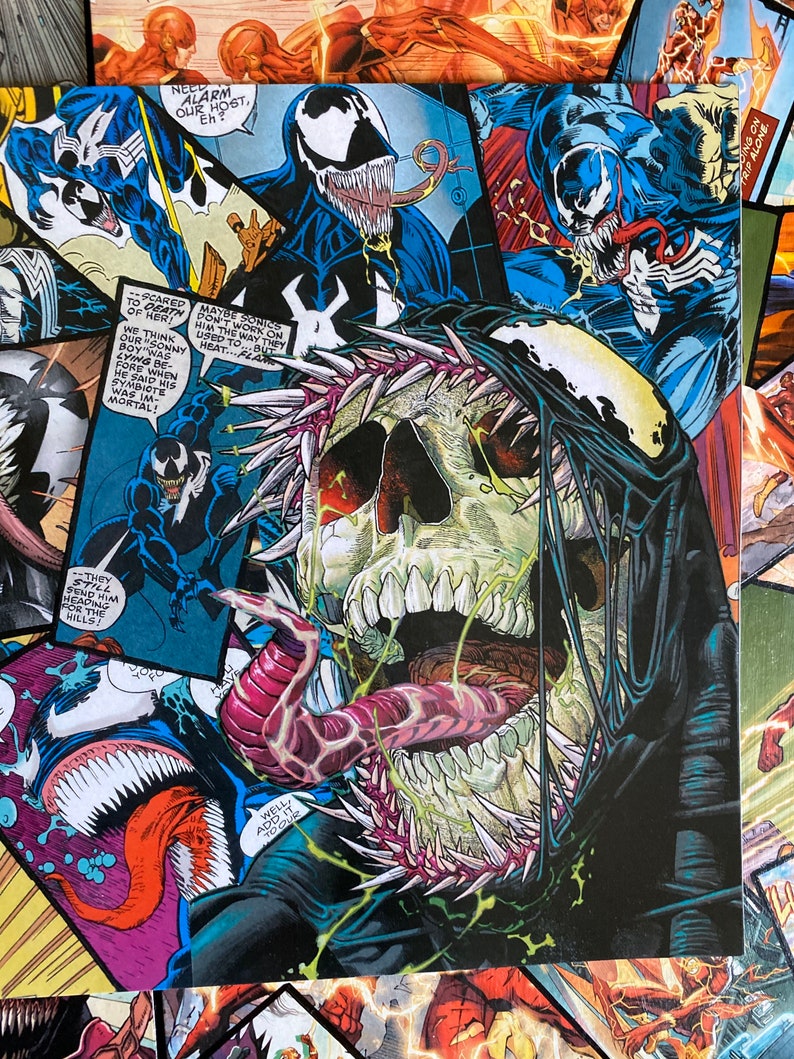 Venom & Carnage Comic Collage PRINTS 9inx12in Prints - Etsy