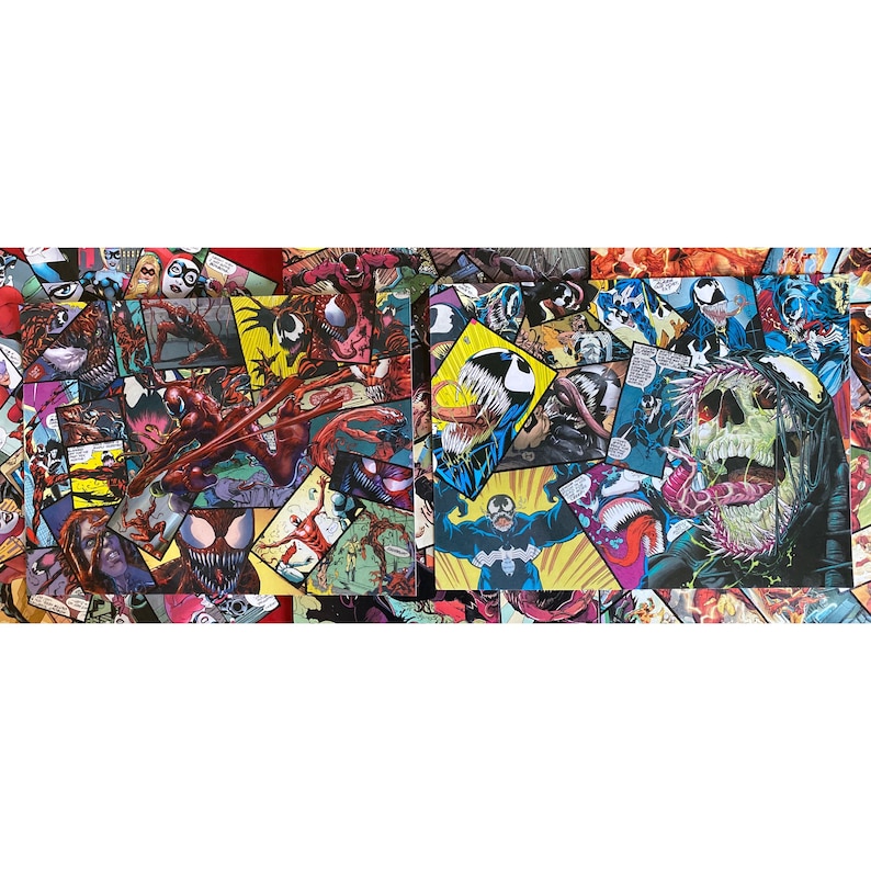 Venom & Carnage Comic Collage PRINTS 9inx12in Prints - Etsy