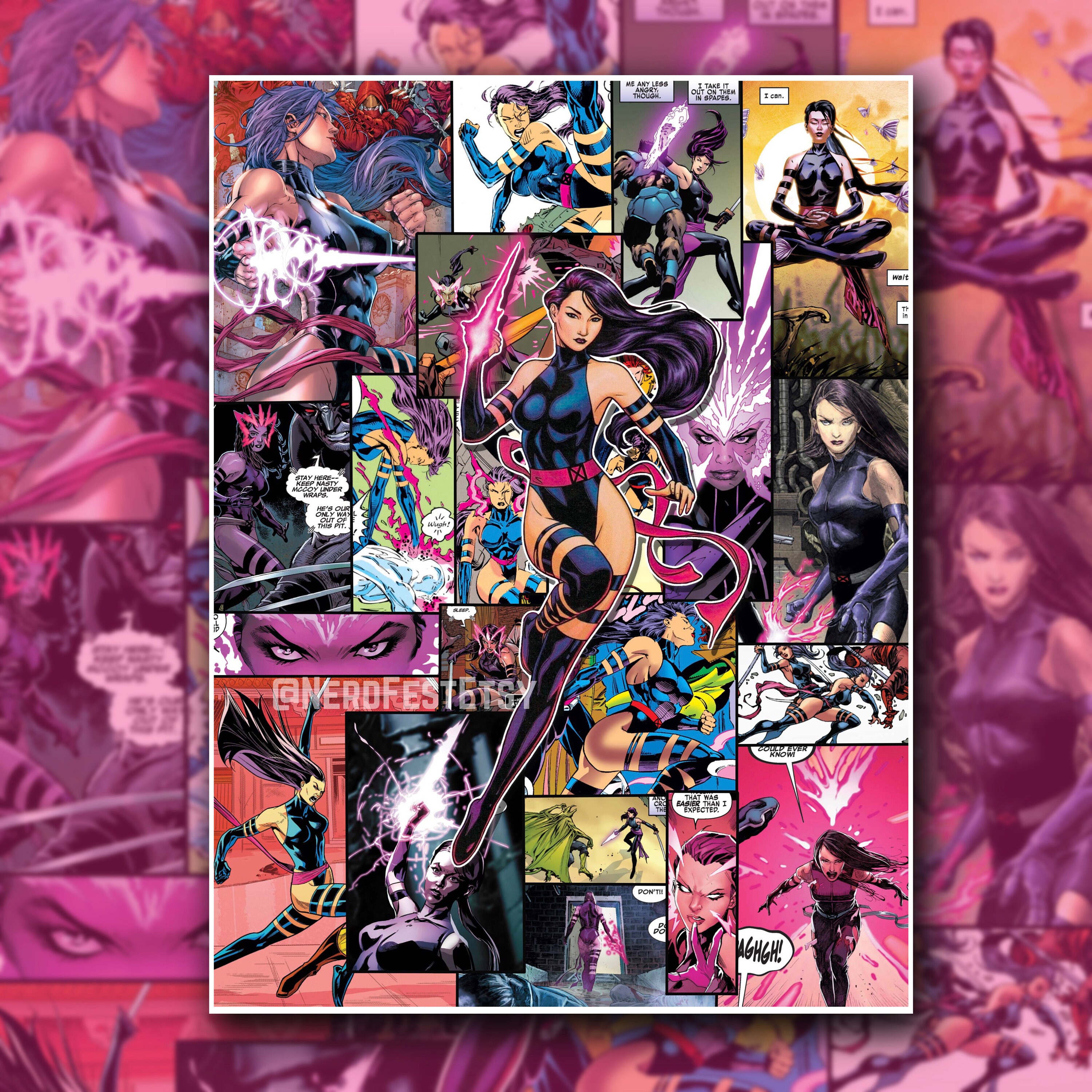 Psy Comic Collage 9inx12in PRINT - Etsy