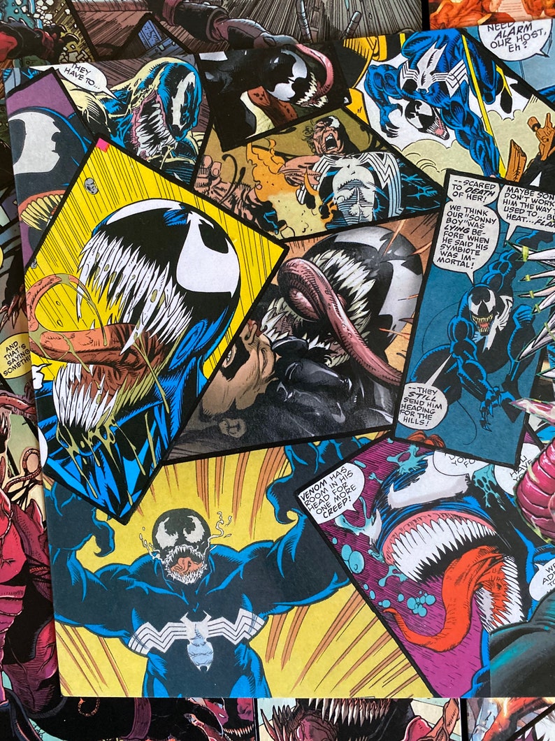 Venom & Carnage Comic Collage PRINTS 9inx12in Prints - Etsy