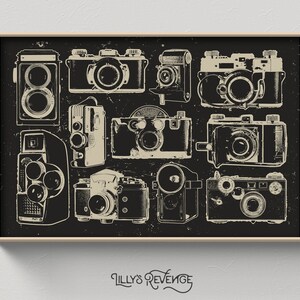 Retro Camera Wall Art Print, Vintage Photography Wall Decor, Film ...
