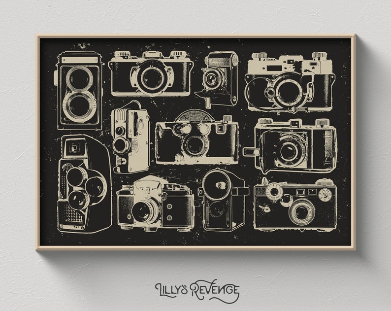 Retro Camera Wall Art Print Vintage Photography Wall Decor - Etsy