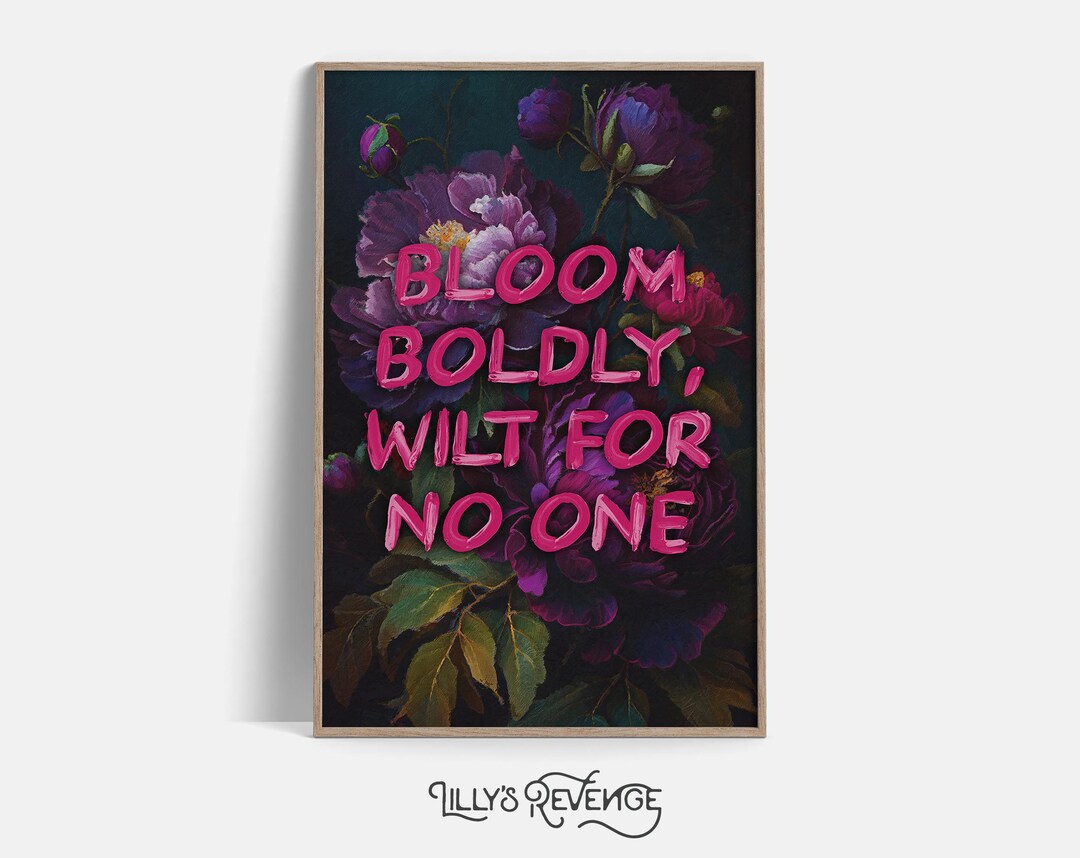 Altered Art Print Jewel Tone Dark Floral Wall Art Women Prints Wall Art ...