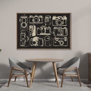 Retro Camera Wall Art Print, Vintage Photography Wall Decor, Film ...