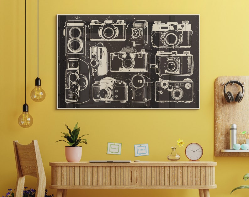 Retro Camera Wall Art Print Vintage Photography Wall Decor - Etsy