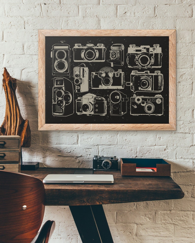 Retro Camera Wall Art Print Vintage Photography Wall Decor - Etsy