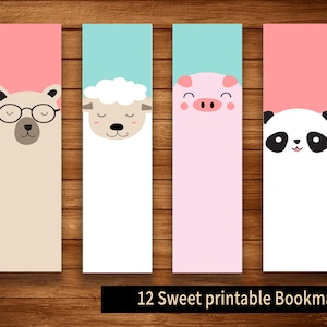 Printable Bookmarks Template, Animals Bookmarks, Printable Bookmarks ...