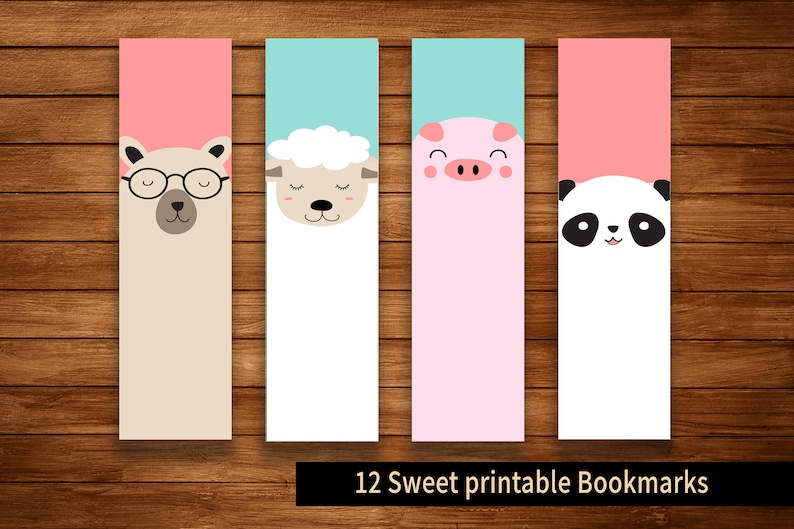 Printable Bookmarks Template, Animals Bookmarks, Printable Bookmarks ...