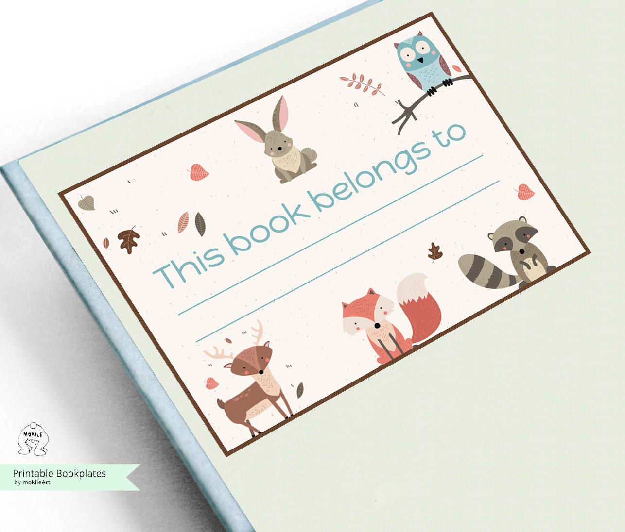 Woodland Animals Bookplates: Printable Kids Book Labels (PDF, JPG) - Etsy