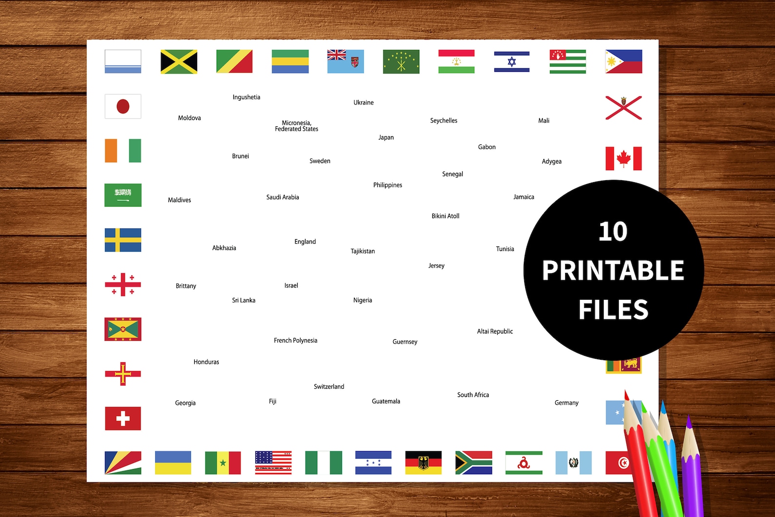 Flags of the World ,country Flags Printable,activities FOR Kids ...