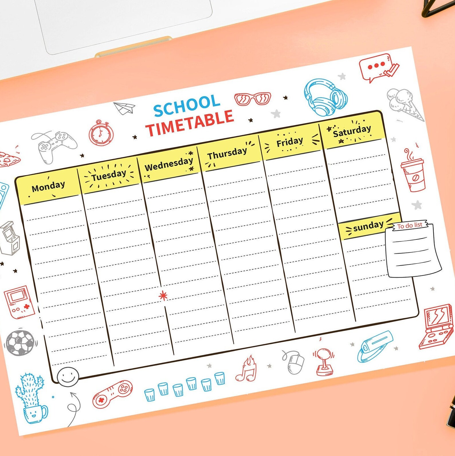Kids Daily Schedule, Planner Printable, Activates Printable,home School ...