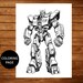 Transformers Reward Chart – Printable Stickers & Coloring Page Set - Etsy