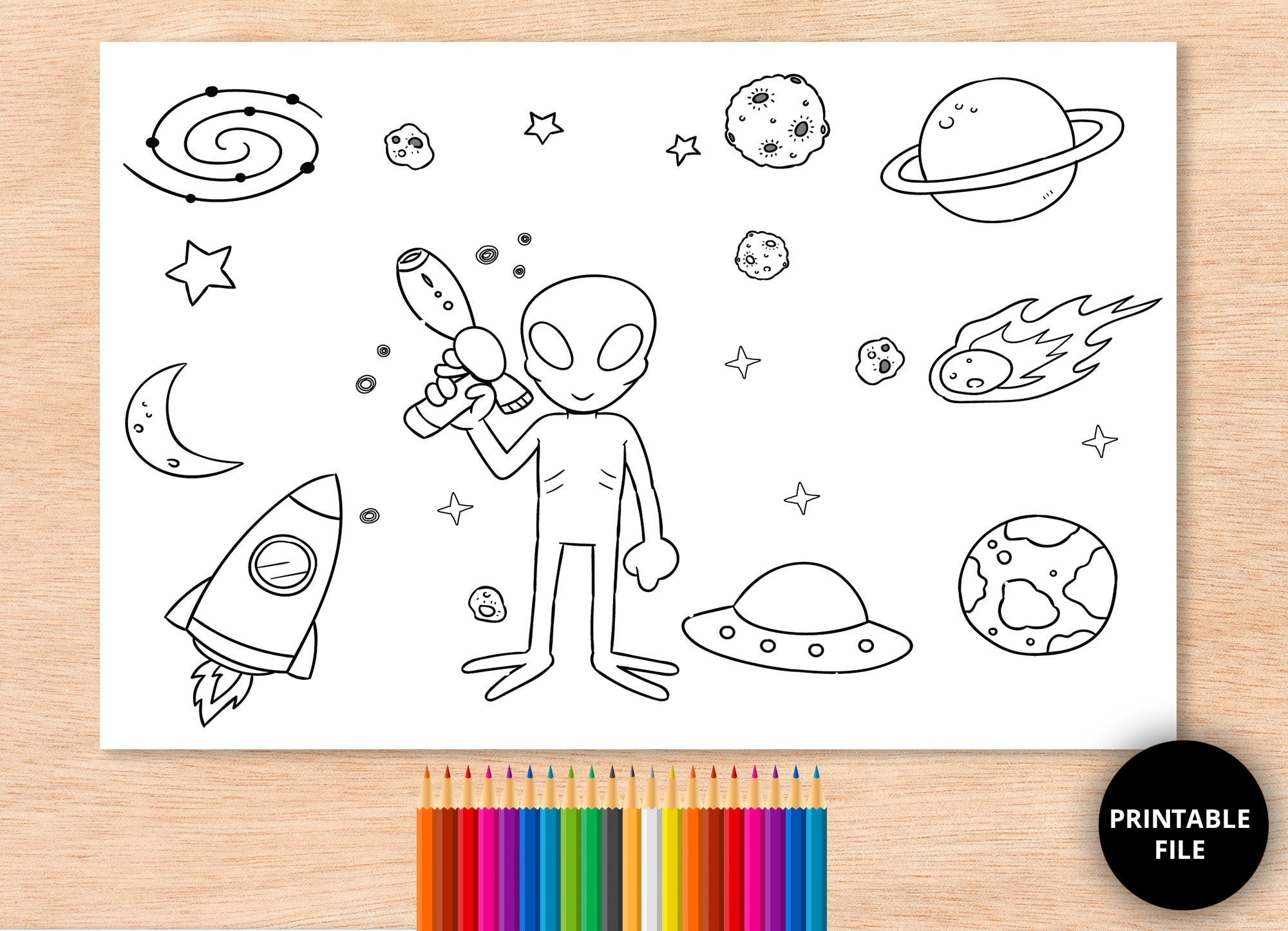 Space Printable, Educational Games,colouring Page Printable, Rockets ...