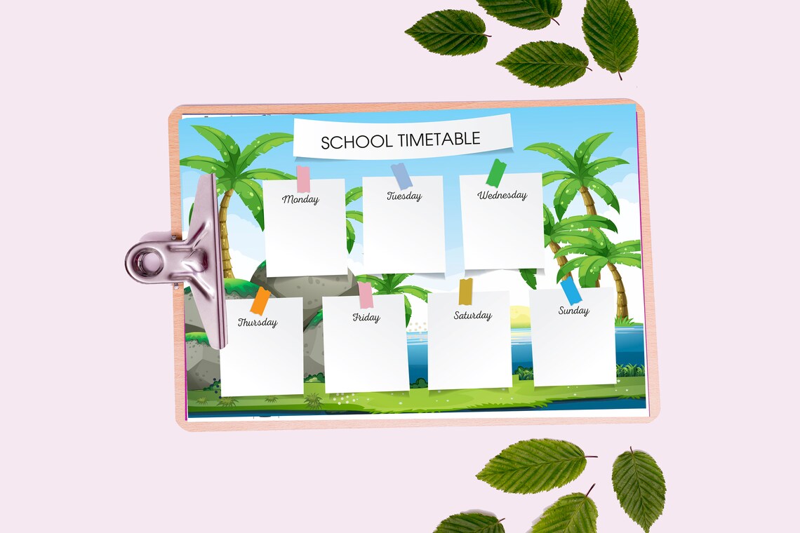 Home School Schedule,kids Weekly, Schedule Printable, Hourly Planner ...