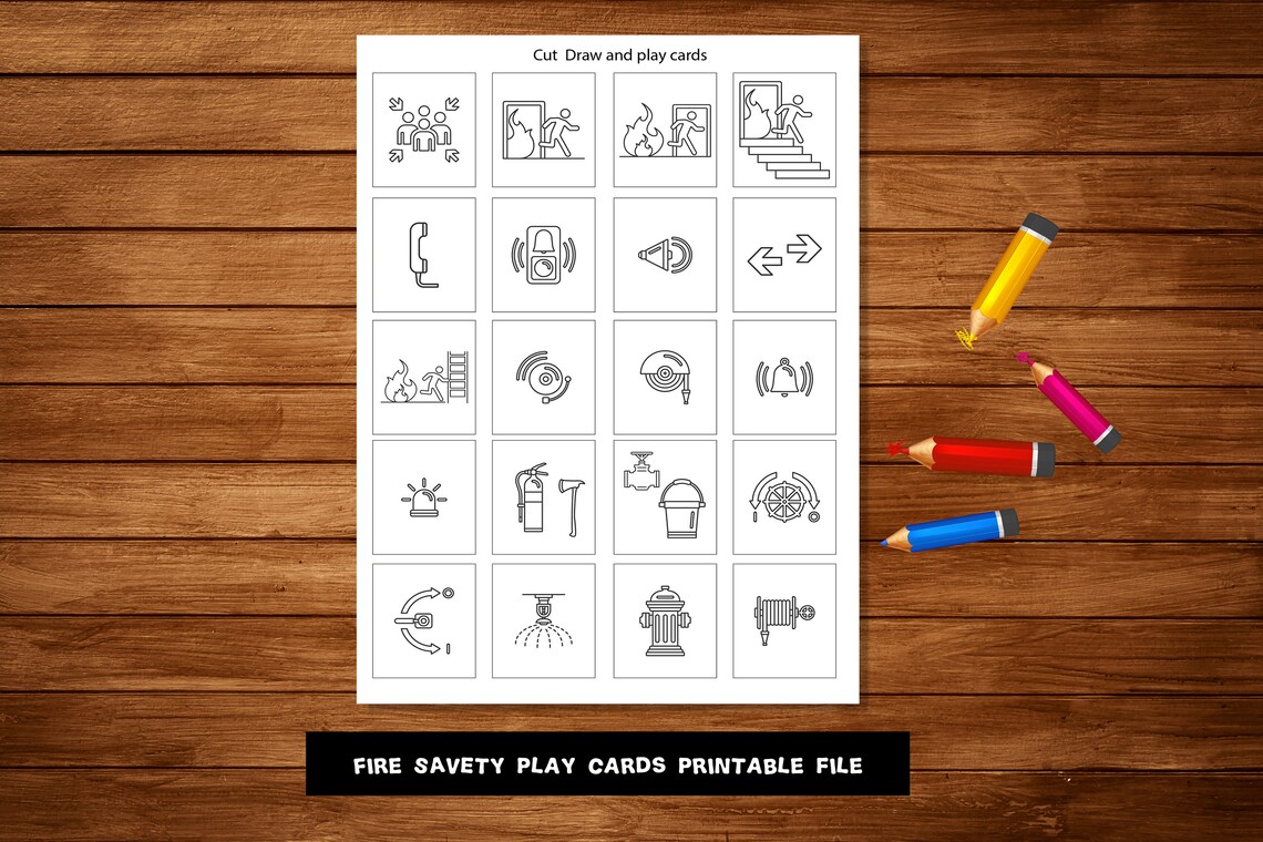 Fire Safety Fire Clipping Art Safety Signage Fire Exit - Etsy