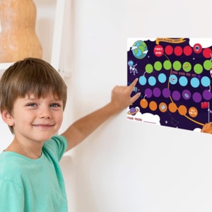 Reward Chart, Printable Space Reward Chart, Sticker Chart, Reward Chart ...