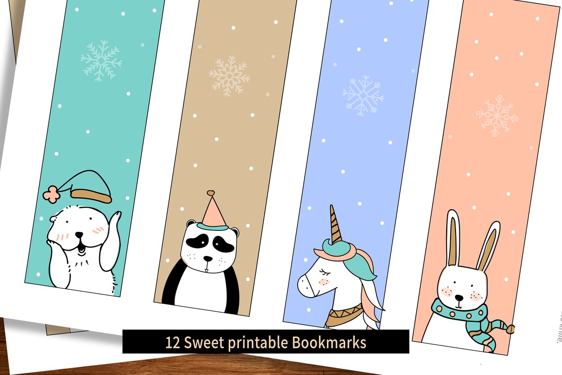 Printable Bookmarks Template Animals Bookmarks Printable - Etsy