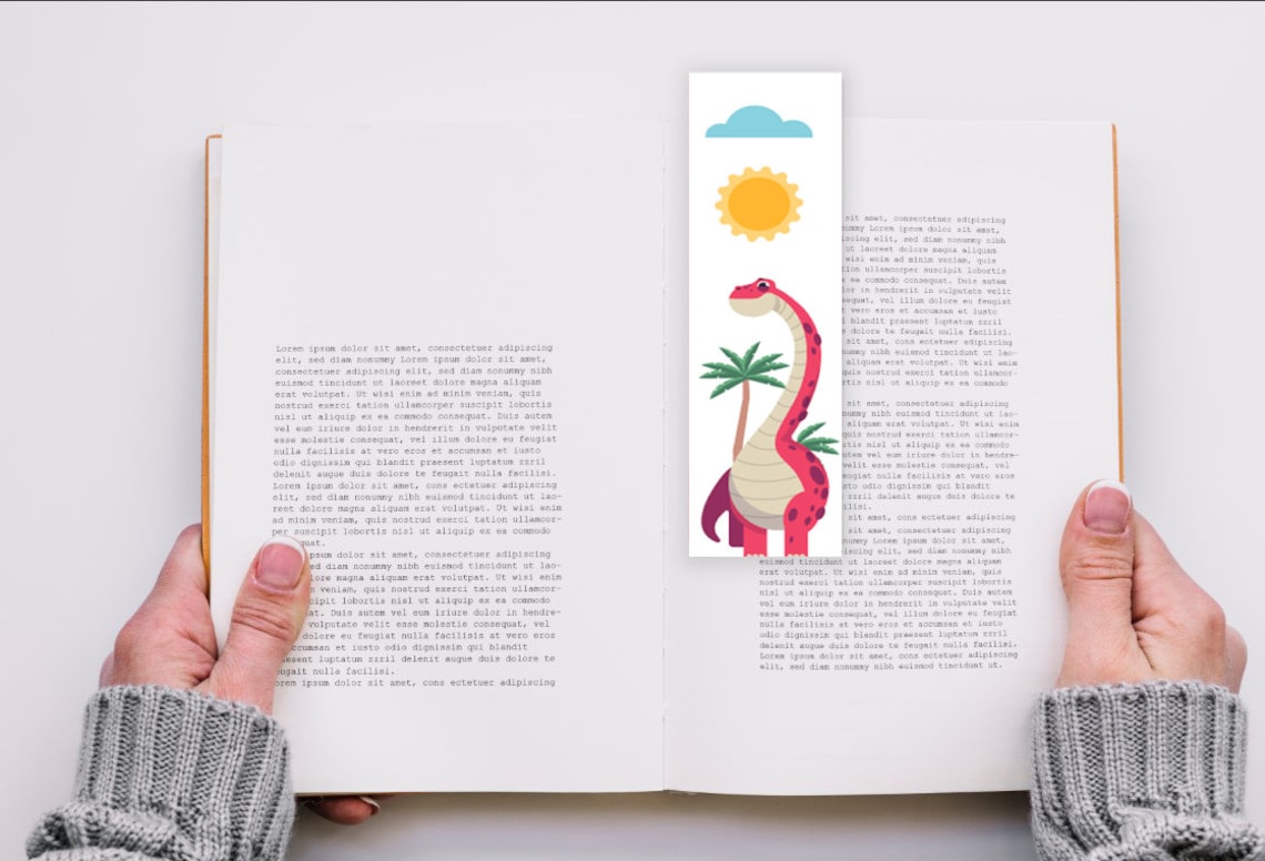Dinosaur Bookmarks: Printable Kids Bookmark Set (digital Download) - Etsy