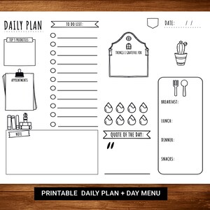 Daily Plan, Monthly Plan, Colouring Page BOOKMARKS, Planner Printable ...