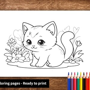 Printable Cat Coloring Pages 12 Cute and Playful Cat Designs Fun Cat ...