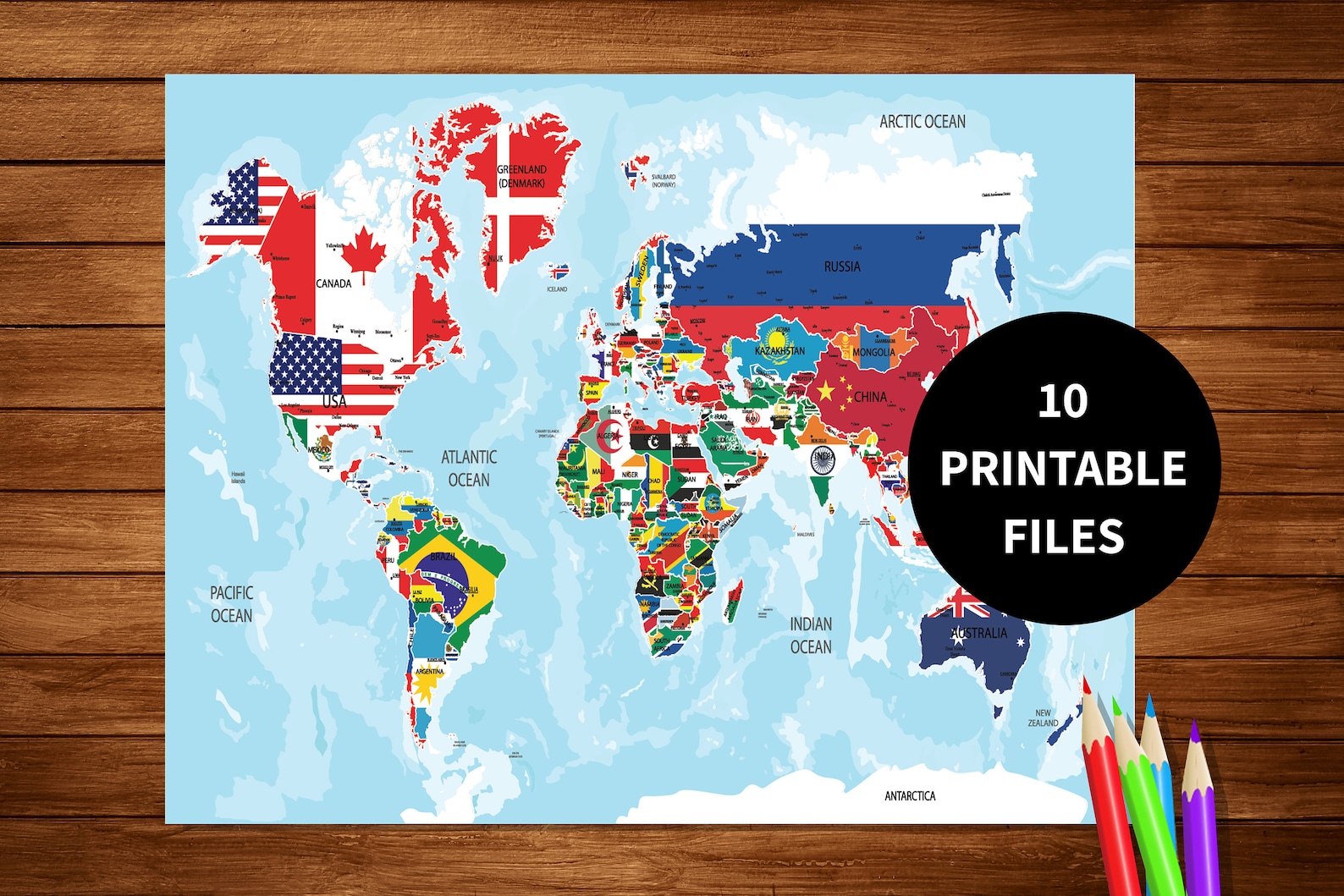 Flags of the World Printable: Kids' Coloring Pages & Activities (PDF ...
