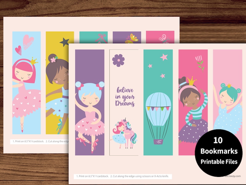 Printable Bookmarks Template ,girl Bookmark ,printable Bookmarks Set ...