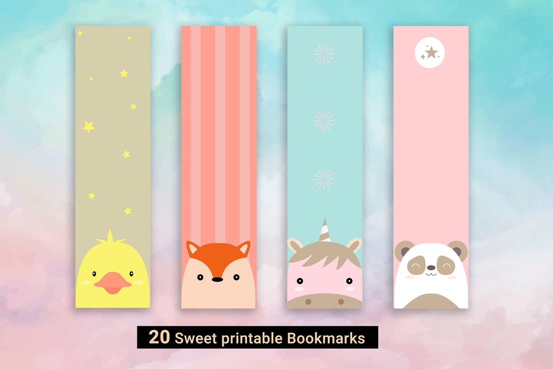 Bookmarks for Kids Bookmarks Template Animal Bookmarks - Etsy
