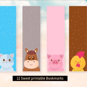 Printable Bookmarks Template, Animals Bookmarks, Printable Bookmarks ...