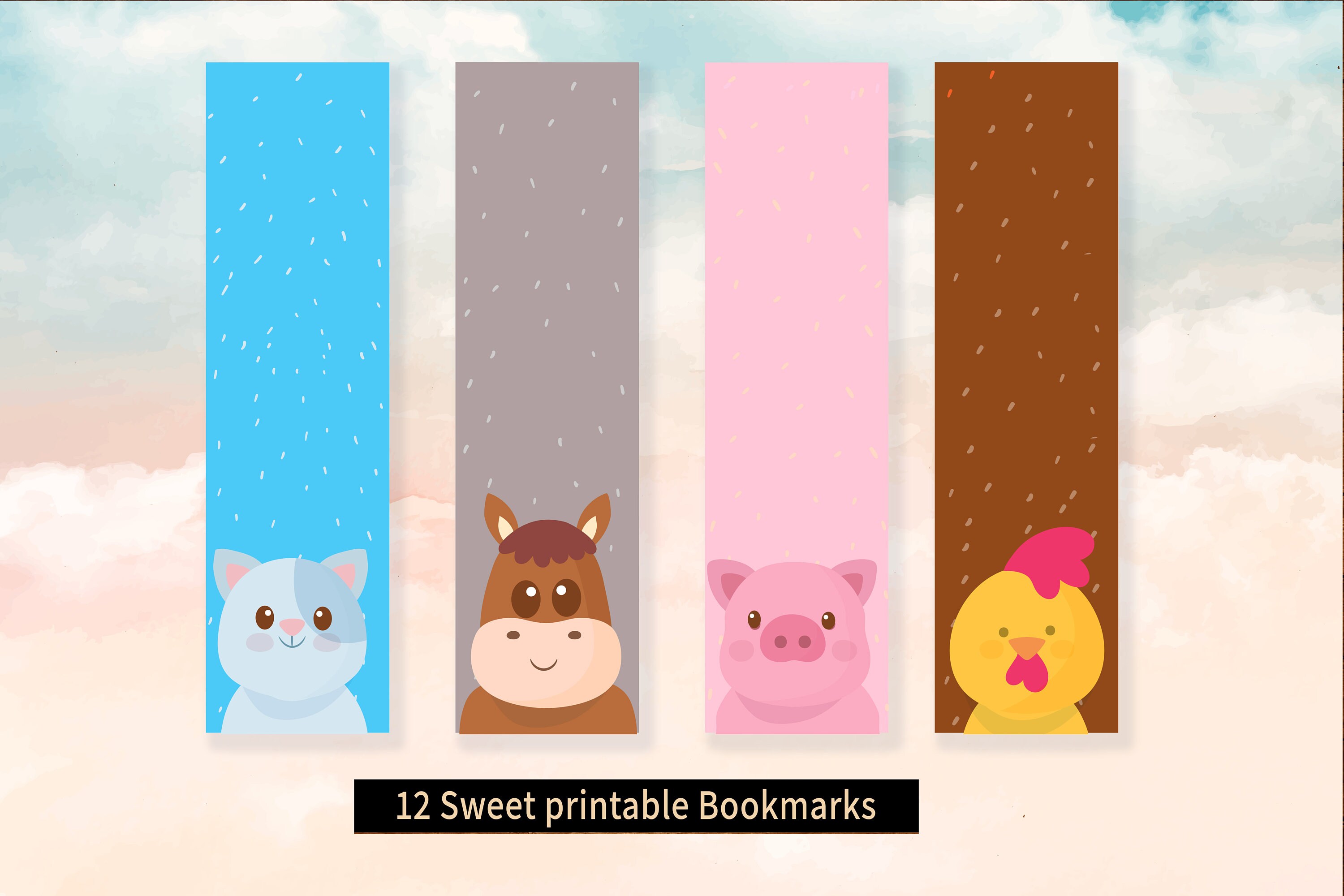 Printable Bookmarks Template Animals Bookmarks Printable - Etsy