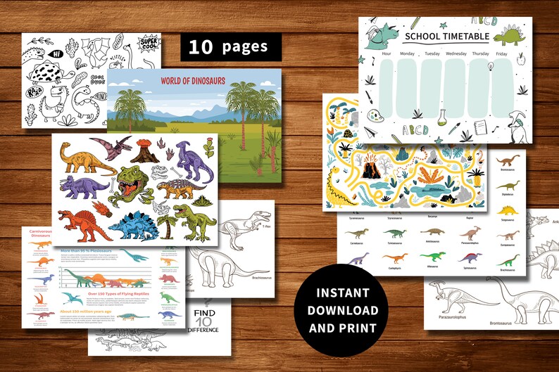 Dinosaur Homeschool Schedule Printable Scheduleweekly - Etsy