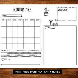 Daily Plan, Monthly Plan, Colouring Page BOOKMARKS, Planner Printable ...