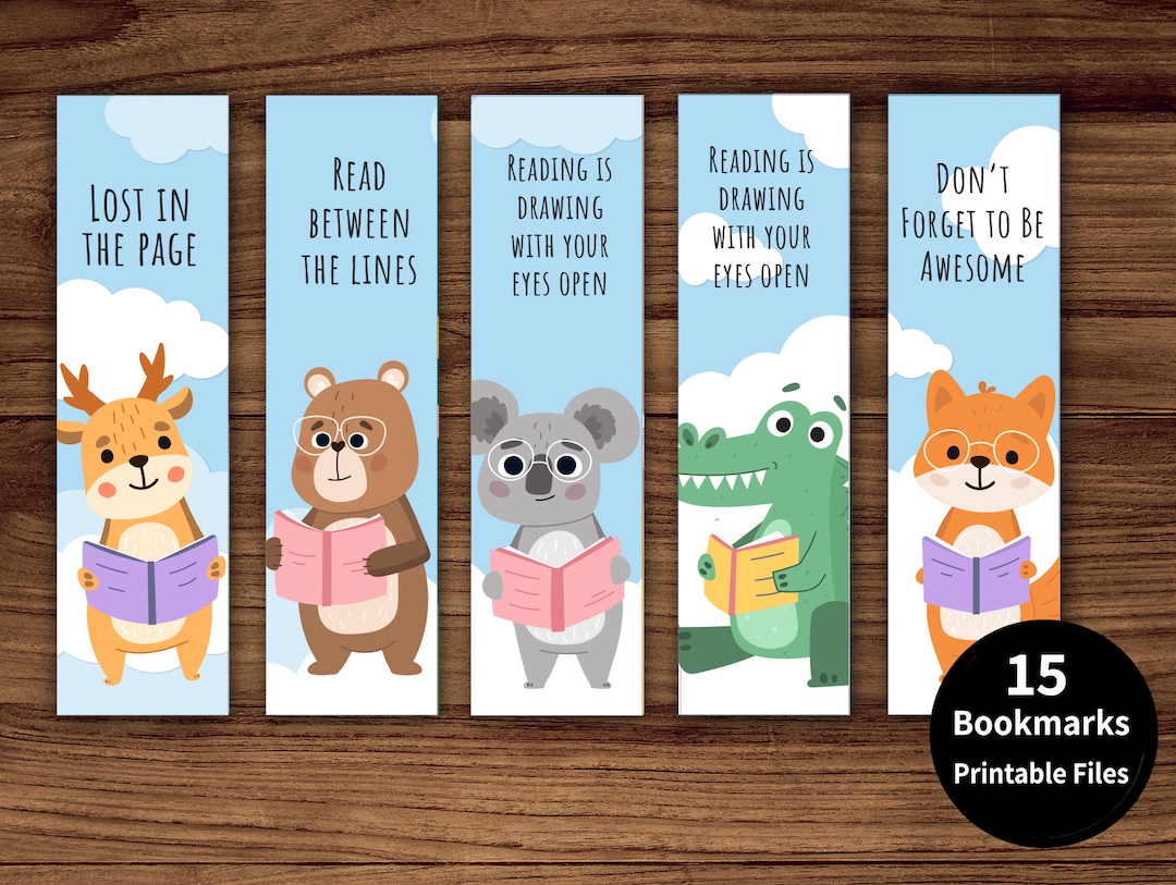 Printable Bookmarks Template, Animals Bookmarks, Printable Bookmarks ...