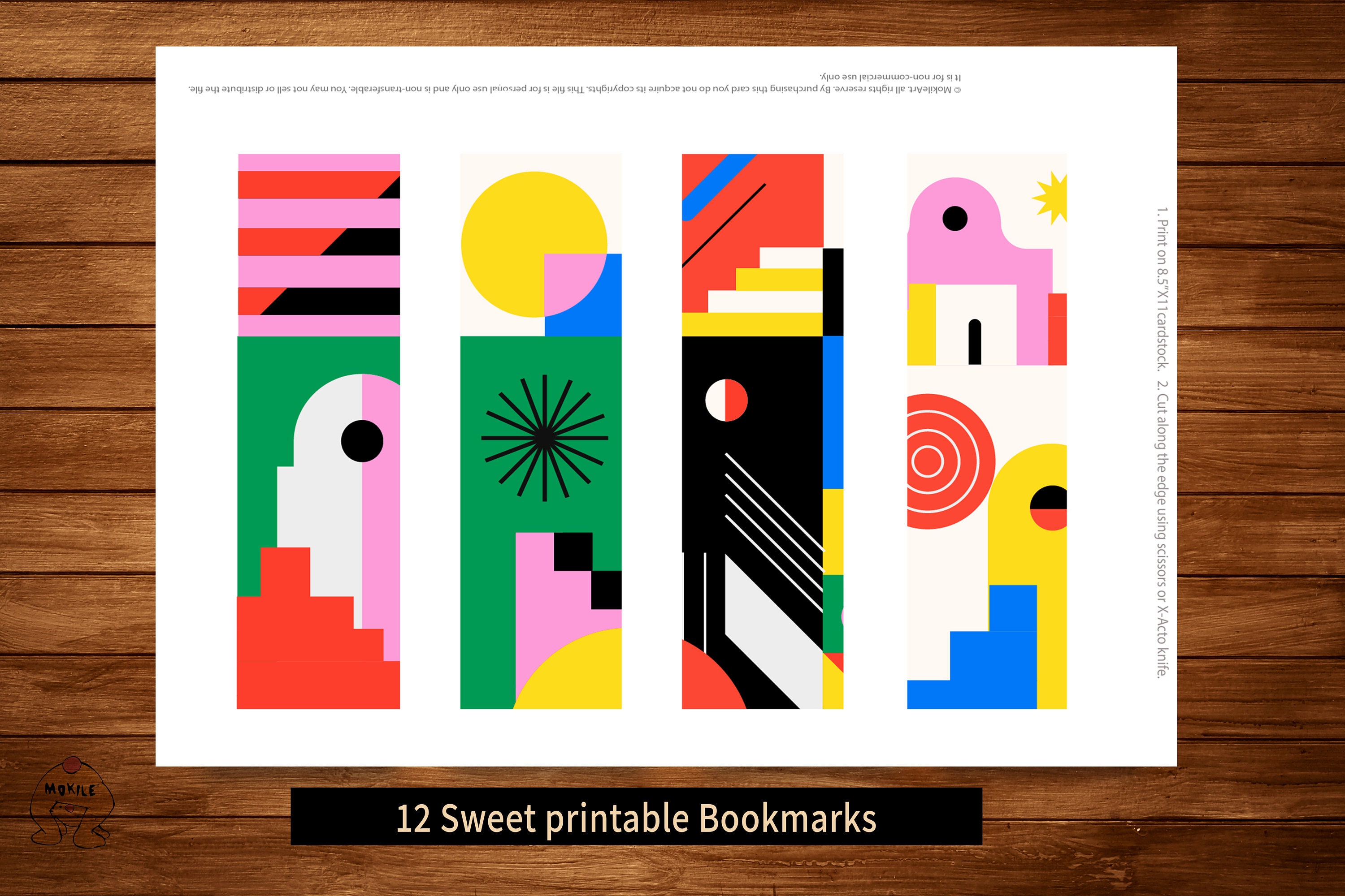 For Book, Printable Bookmarks Template, Printable Bookmarks Set ,for ...