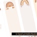 Boho Rainbow Bookmarks: 12 Printable Cards (instant Download) - Etsy