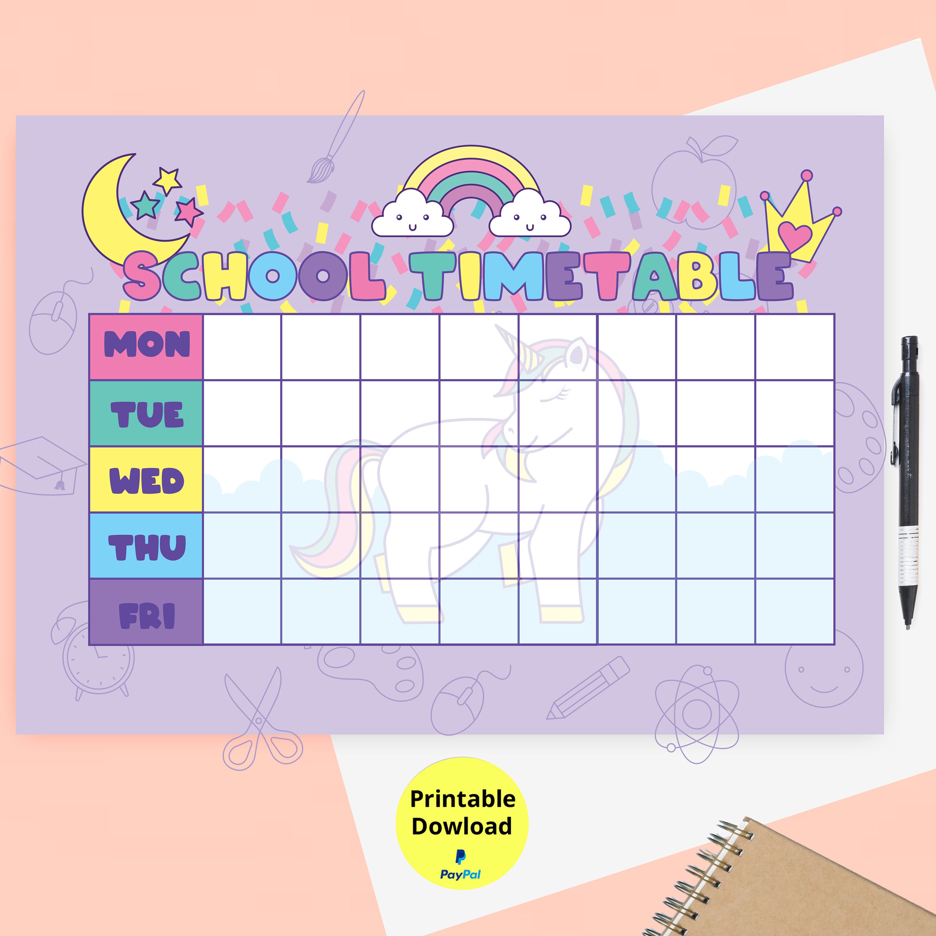 Unicorn Printableprintable Birthday Cards Instant Download - Etsy