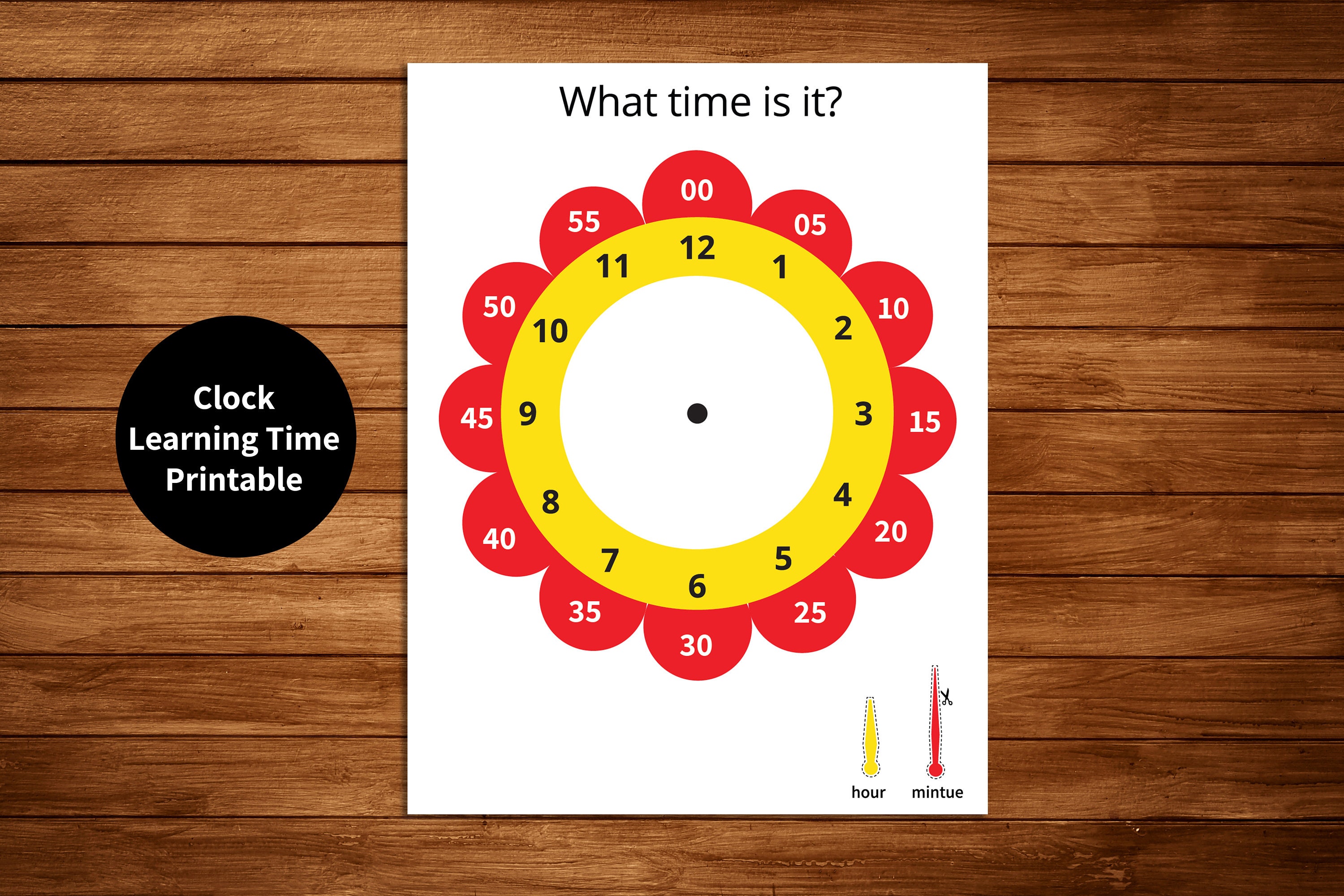 Telling the Time Educational Gamesprintable Clocklearning - Etsy