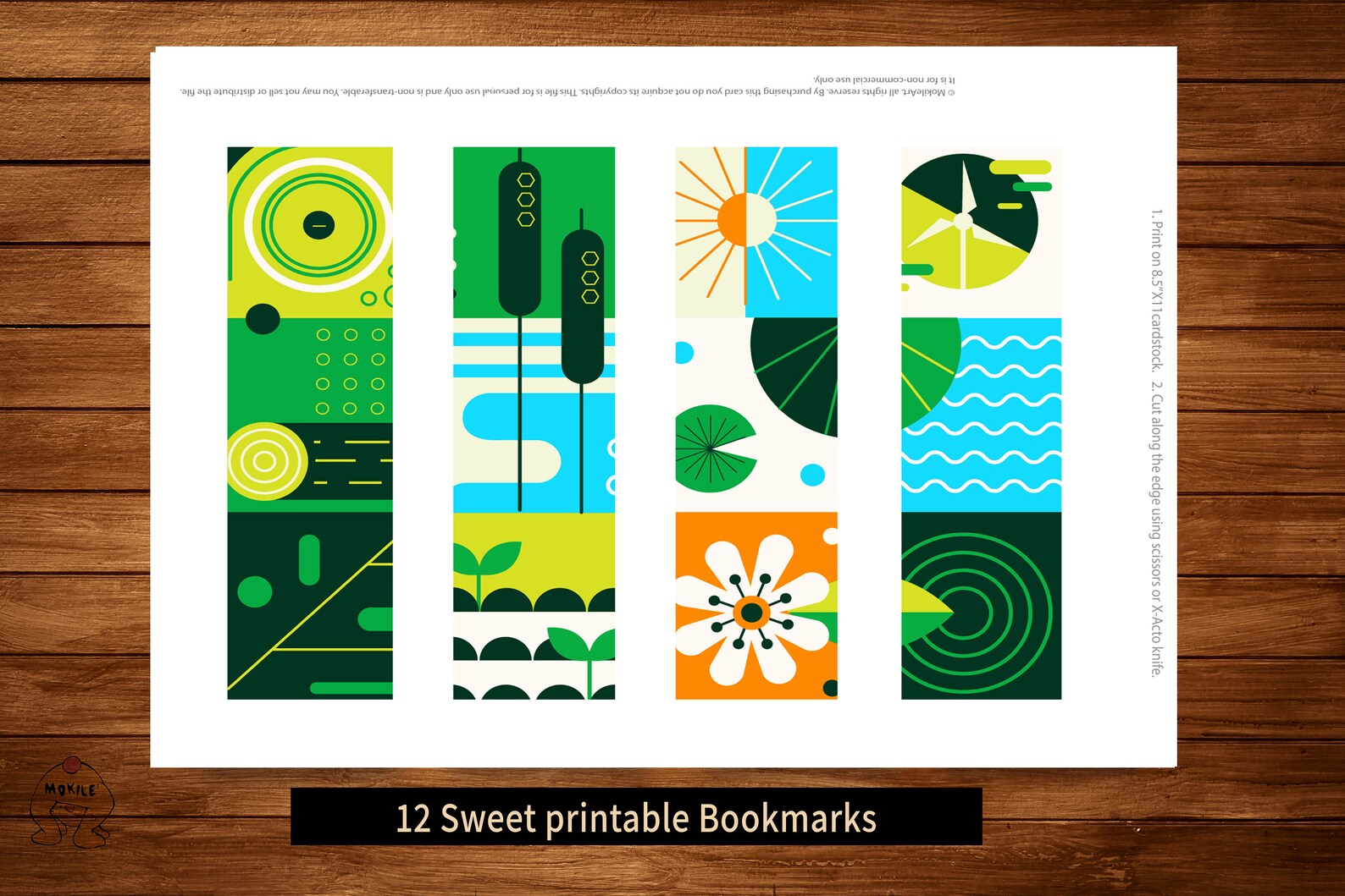 For Book, Printable Bookmarks Template, Printable Bookmarks Set ,for ...