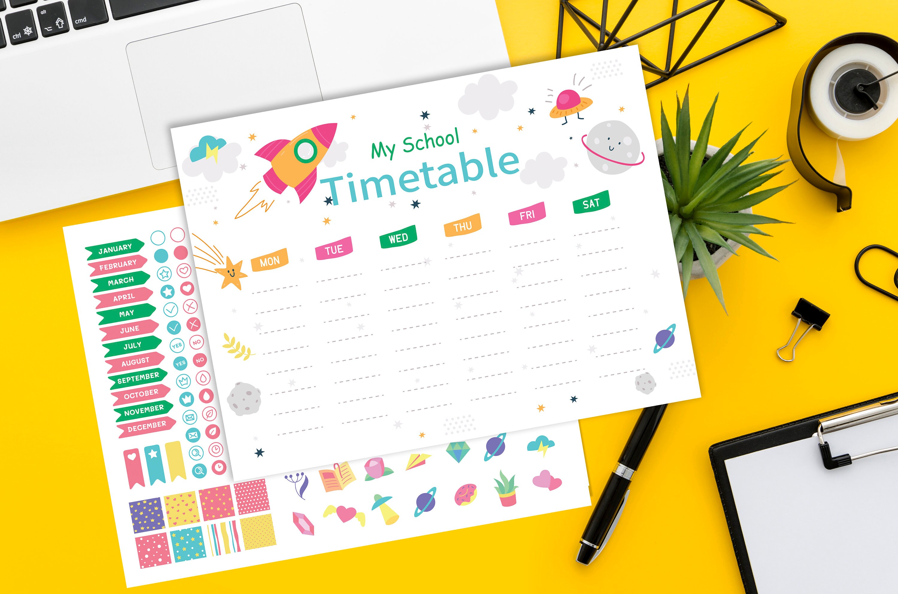 Homeschool Planner,kids Daily Schedule,printable Planner,weekly ...