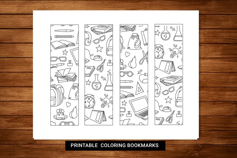 Printable Bookmarks Template, Bookmarks for Kids, Colouring Page ...