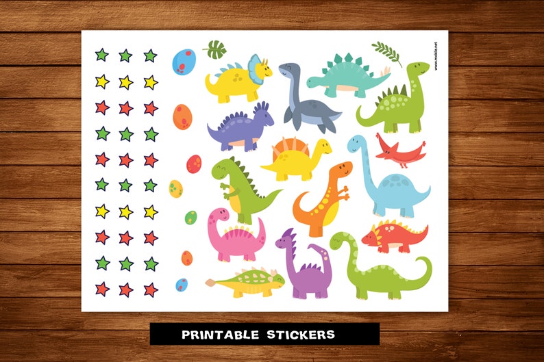 Printable Dinosaur Reward Chart With Stickers (PDF) - Etsy