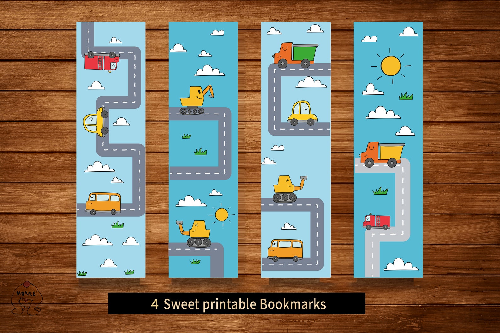 Printable Bookmarks Template, Printable Bookmarks for Kids ,car ...