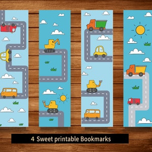Printable Bookmarks Template, Printable Bookmarks for Kids ,car ...